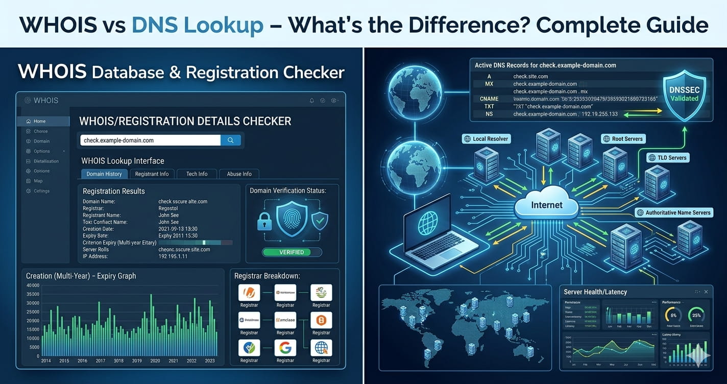 WHOIS vs DNS Lookup – What’s the Difference? Complete Guide - InfoSky ...